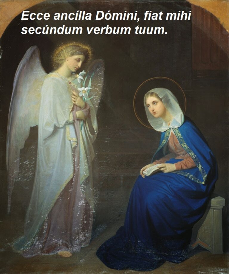 Dixit autem María: Ecce ancílla Dómini, fiat mihi secúndum verbum tuum ...